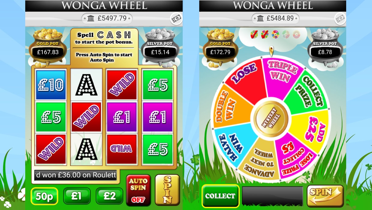 Wonga Wheel mobile slot